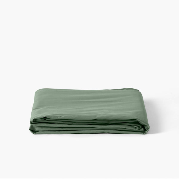Drap plat en percale de coton Neo - Thym | Carré Blanc Canada